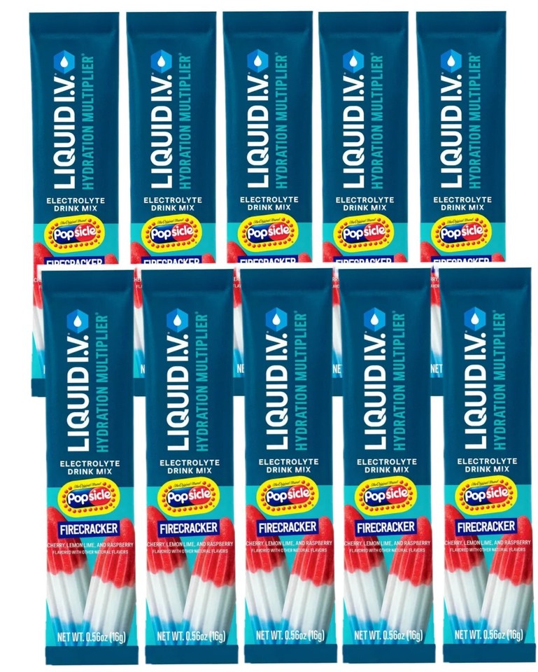 Liquid IV Firecracker Flavor Popsicle Hydration Multiplier Drink Mix ...