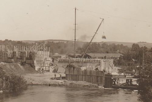 Fergus Falls MINNESOTA RPPC c1910 DAM CONSTRUCTION Dayton Hollow OXLEY ...