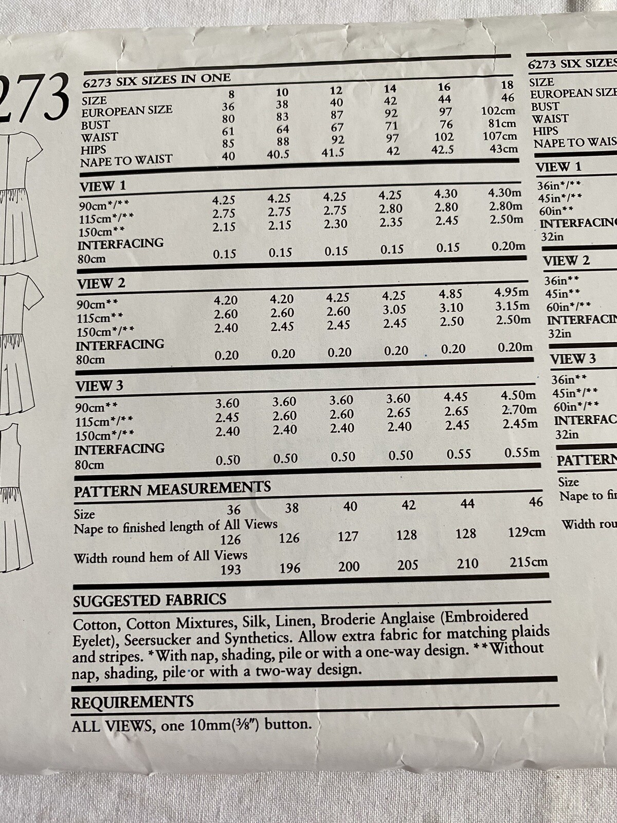 1990s Drop Waist Dress New Look 6273 Sewing Pattern 8-18 UNCUT | eBay