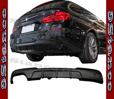 P Style Black Rear Back Diffuser For 11-16 F10 F11 M-Sport Bumper One ...