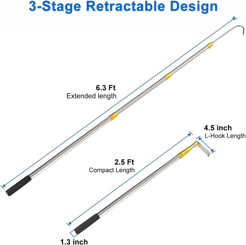 Telescoping Cargo Grabber Reach Tool Pickup Truck Bed Cargo Retriever 2 ...