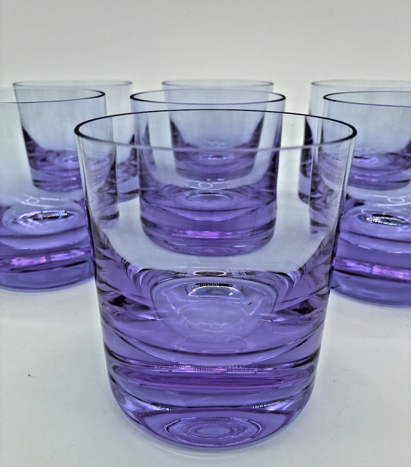 Vintage MC MOSER Whisky Double Old Fashioned Alexandrite Glasses: sets of 2 | eBay