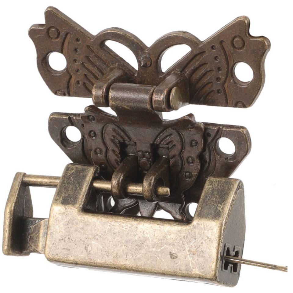 Chinese Style Decorative Lock Jewelry Box Latch with Lock for Wooden ...