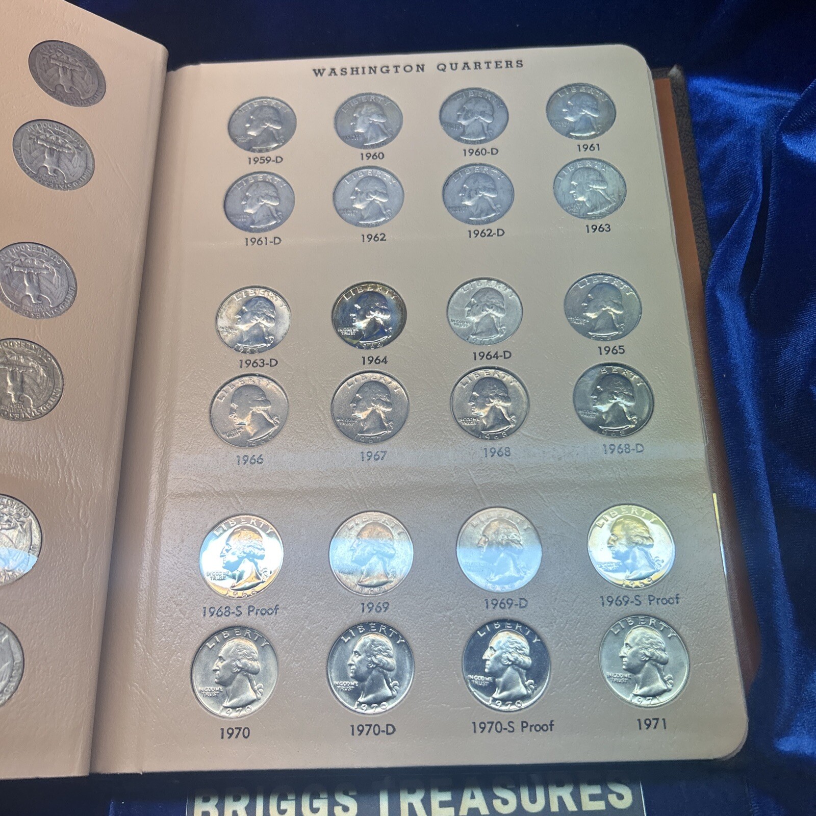 Complete Dansco Album #8140 Washington Quarters. Includes 186 Coins | eBay