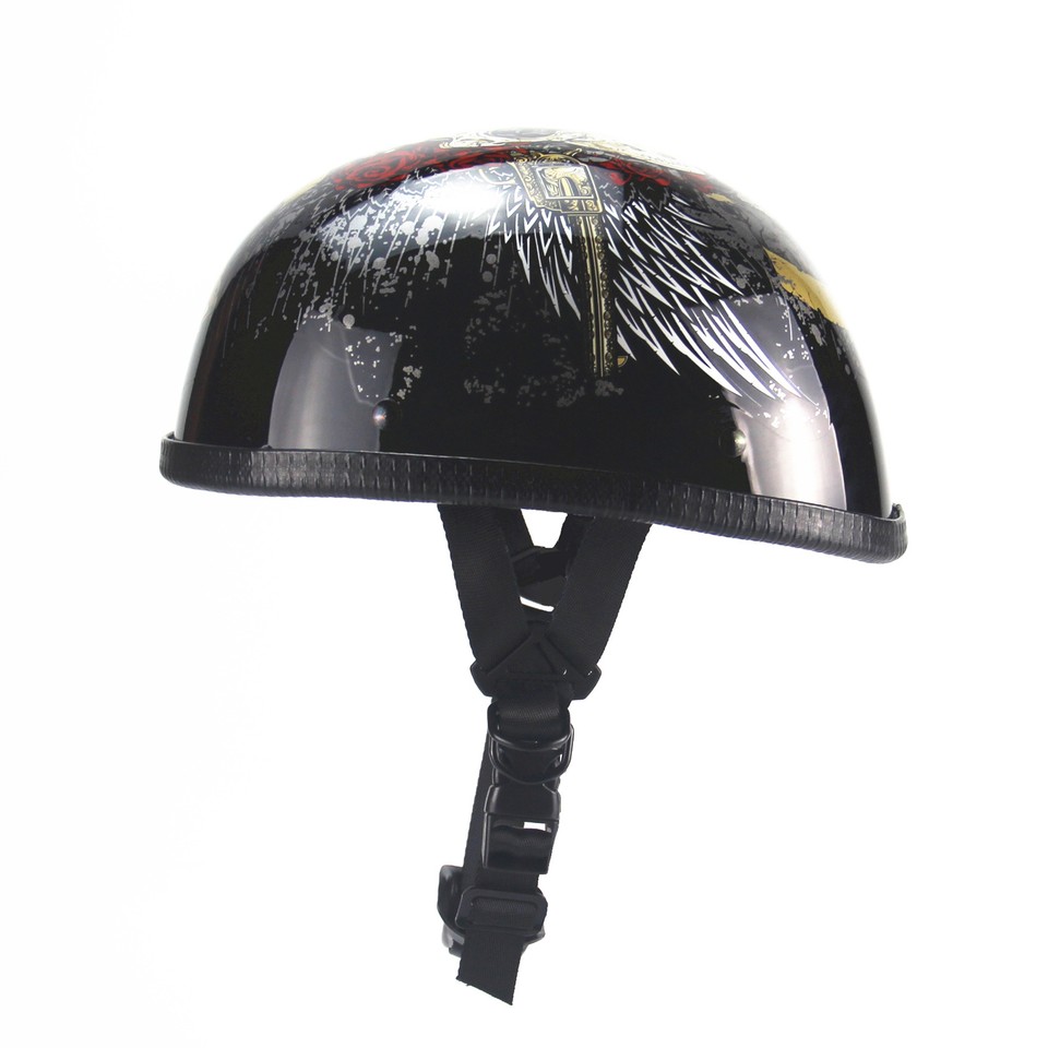 DOT Lightest Motorcycle FLAT Beanie Helmet Skid Scooter Chopper Cap Men ...