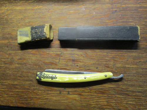 Double Duck Goldedge Straight Edge Razor with box | eBay