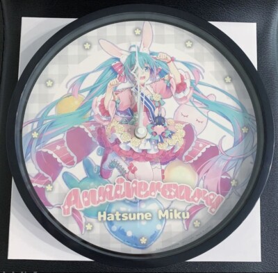 Hatsune Miku Wall Clock Birthday Anniversary Taito Prize Limited Cute ...
