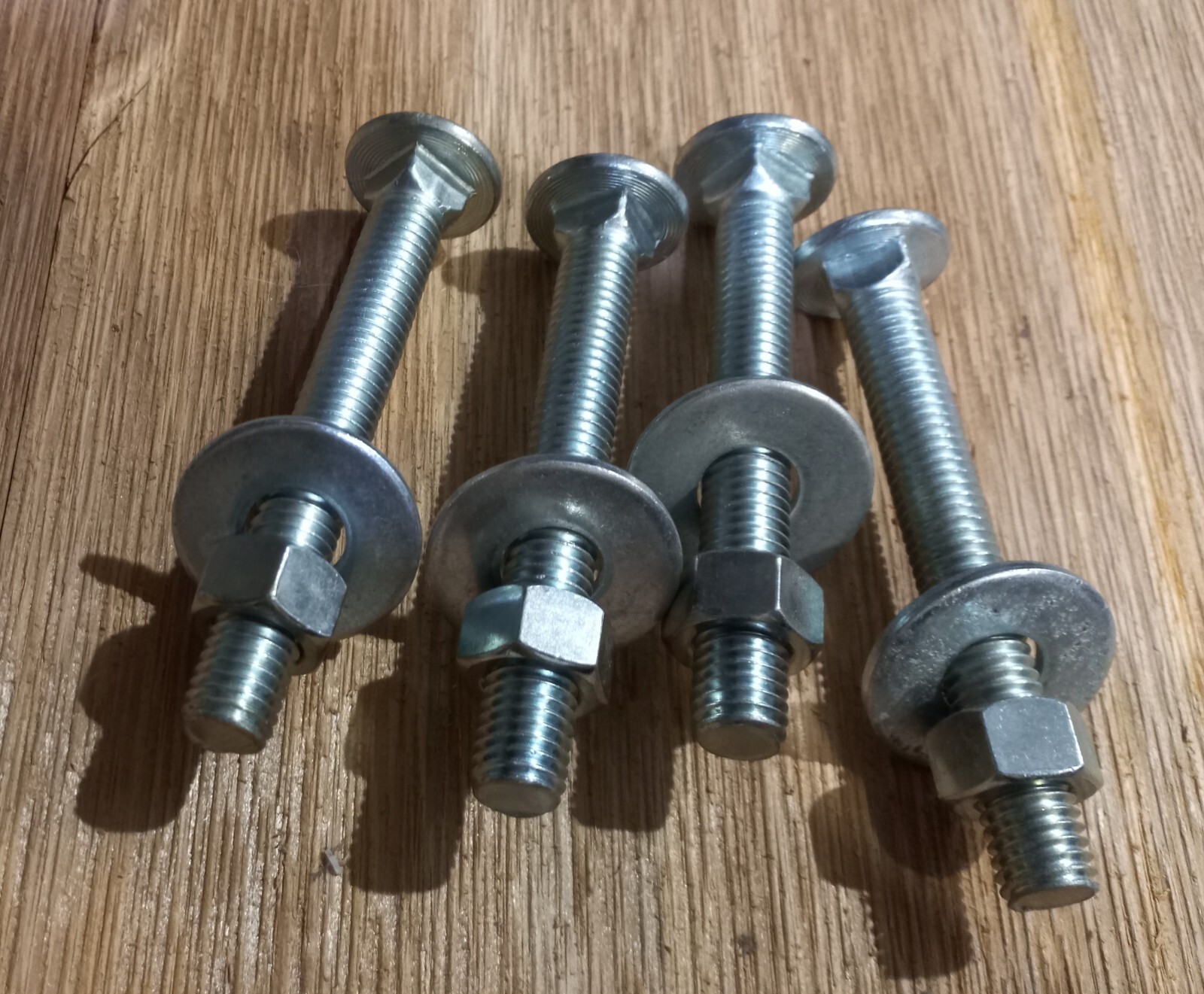 Grip Fast® 1/2"-13 x 4" Zinc Grade 2 Carriage Bolts w/Nut & Washers - 4 ...