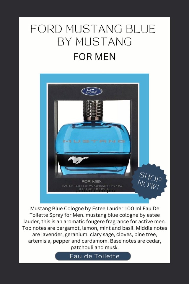 Ford Mustang Blue by Mustang cologne for men EDT 3.3 / 3.4 New in Box ...