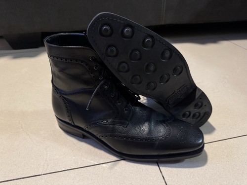 Thursday Boot Company Leather Wingtip Boots Black Men 9.5 Lace Up ...