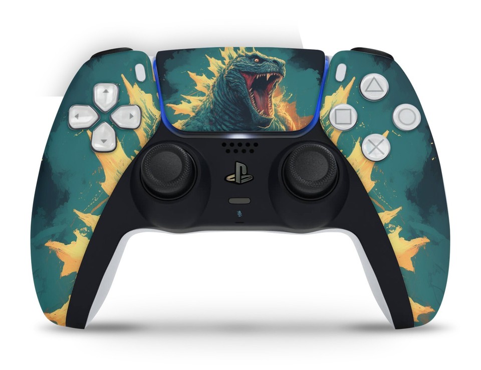 PS5 Disc Version Console & Controller Vinyl Skin Decal Wrap - Godzilla ...