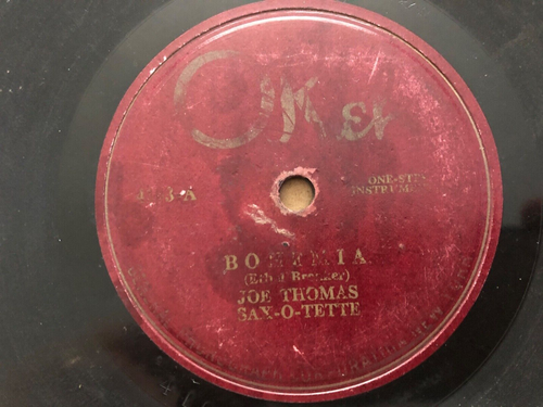 OKEH Record 78 rpm 4103 BOHEMIA / SLIDE KELLY Joe Thomas Sax-o-Tette ...