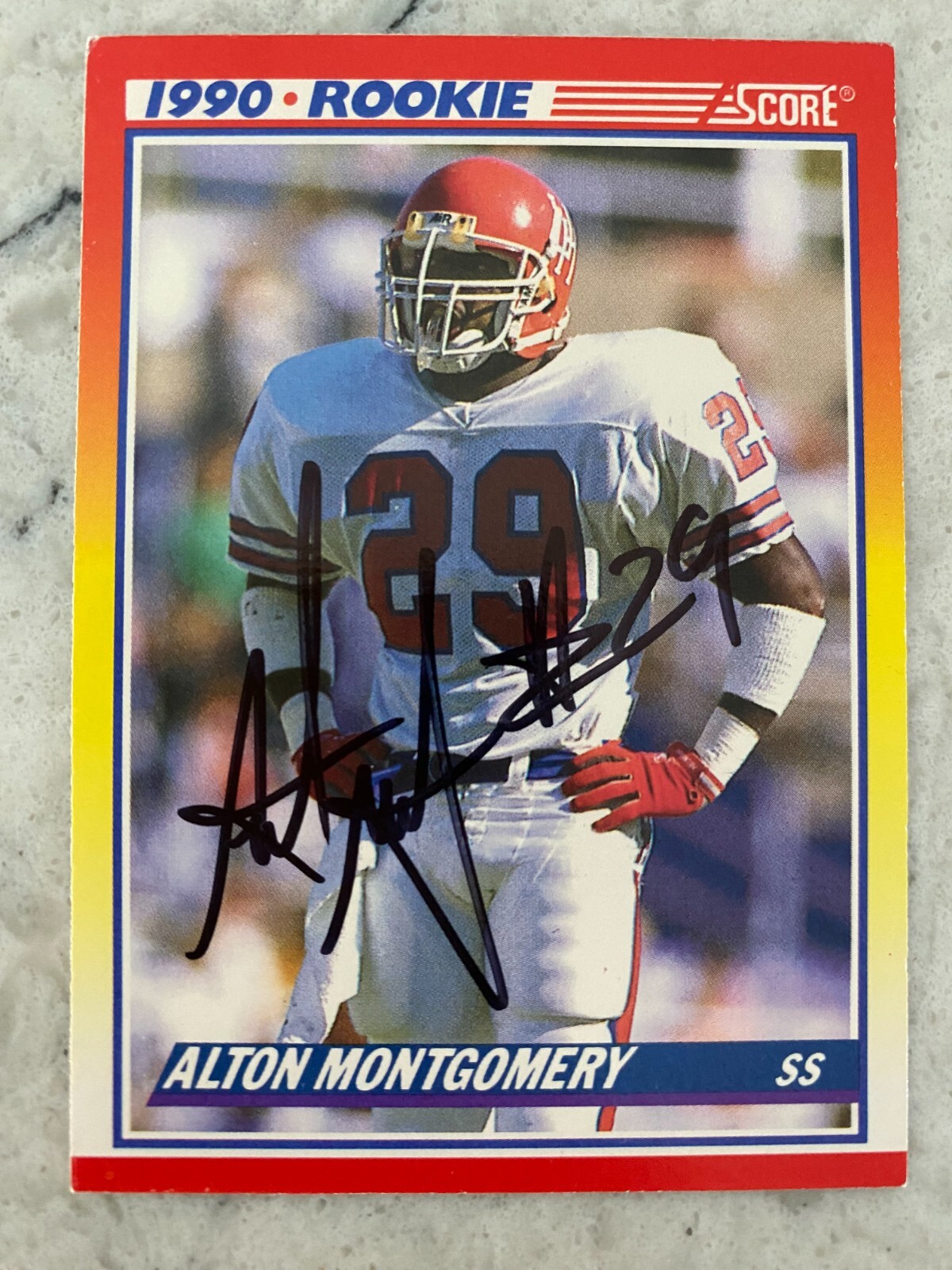 Alton Montgomery signed DENVER BRONCOS card 1990 Score RC | eBay