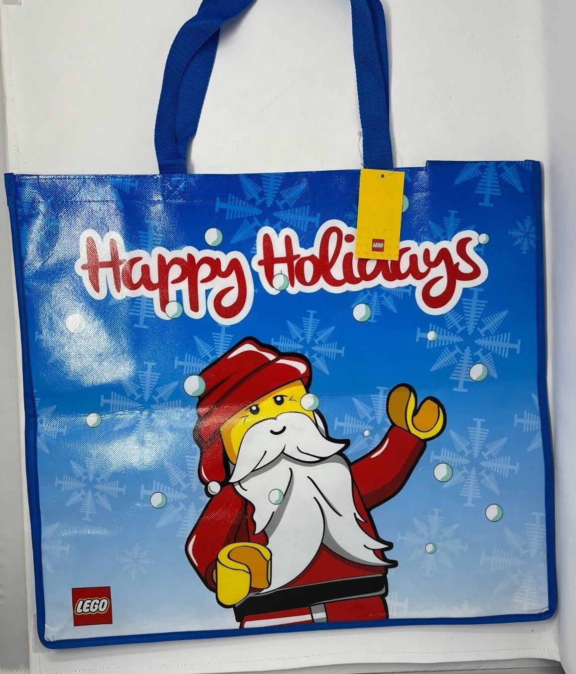 Official Lego Santa Minifigure Nylon Tote Reusable Gift Bag 17 x 19 x 7 ...
