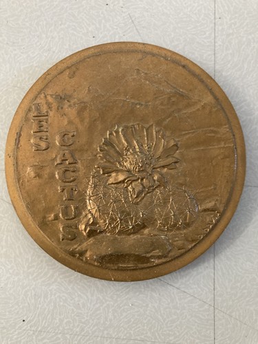 Very Nice Bronze Medal Les Cactus Art Daniel David Monnaie De Paris ...
