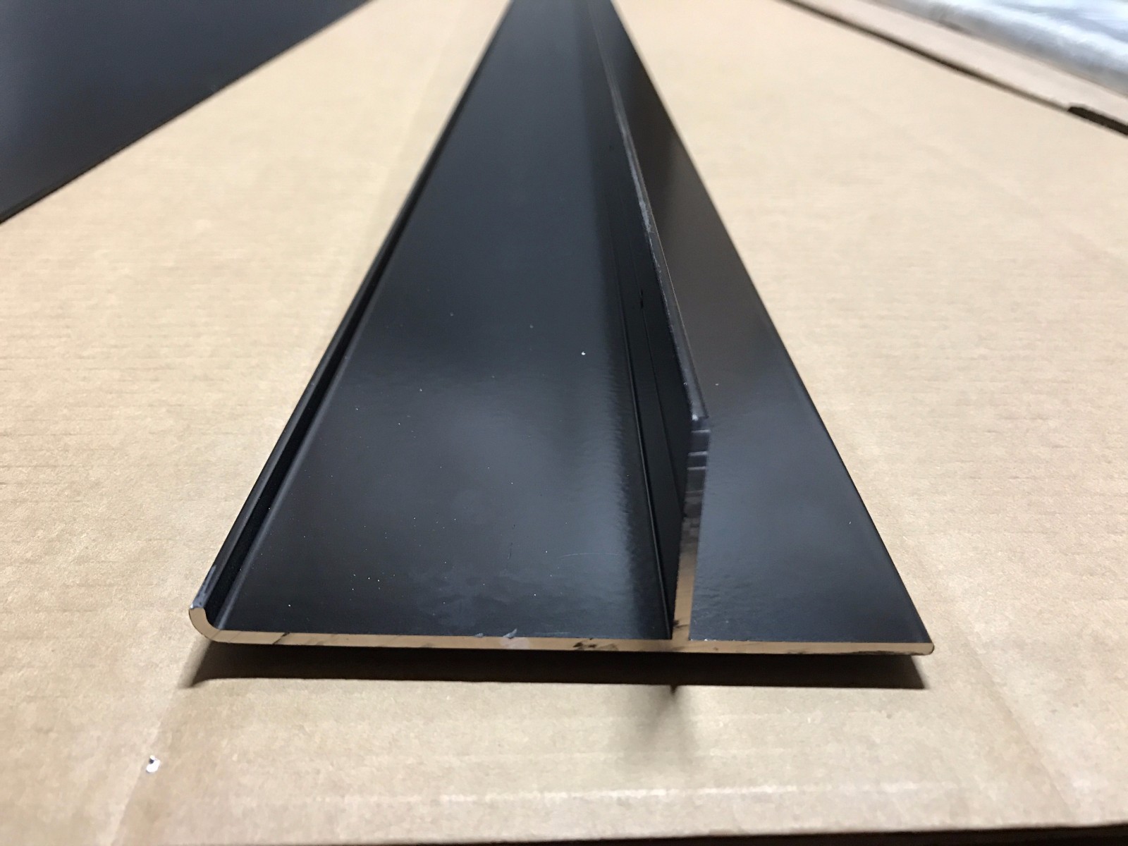 92" Black Aluminum Off Set T Molding Slide Out Box Trim 4 1/2" x 1 1/2 ...