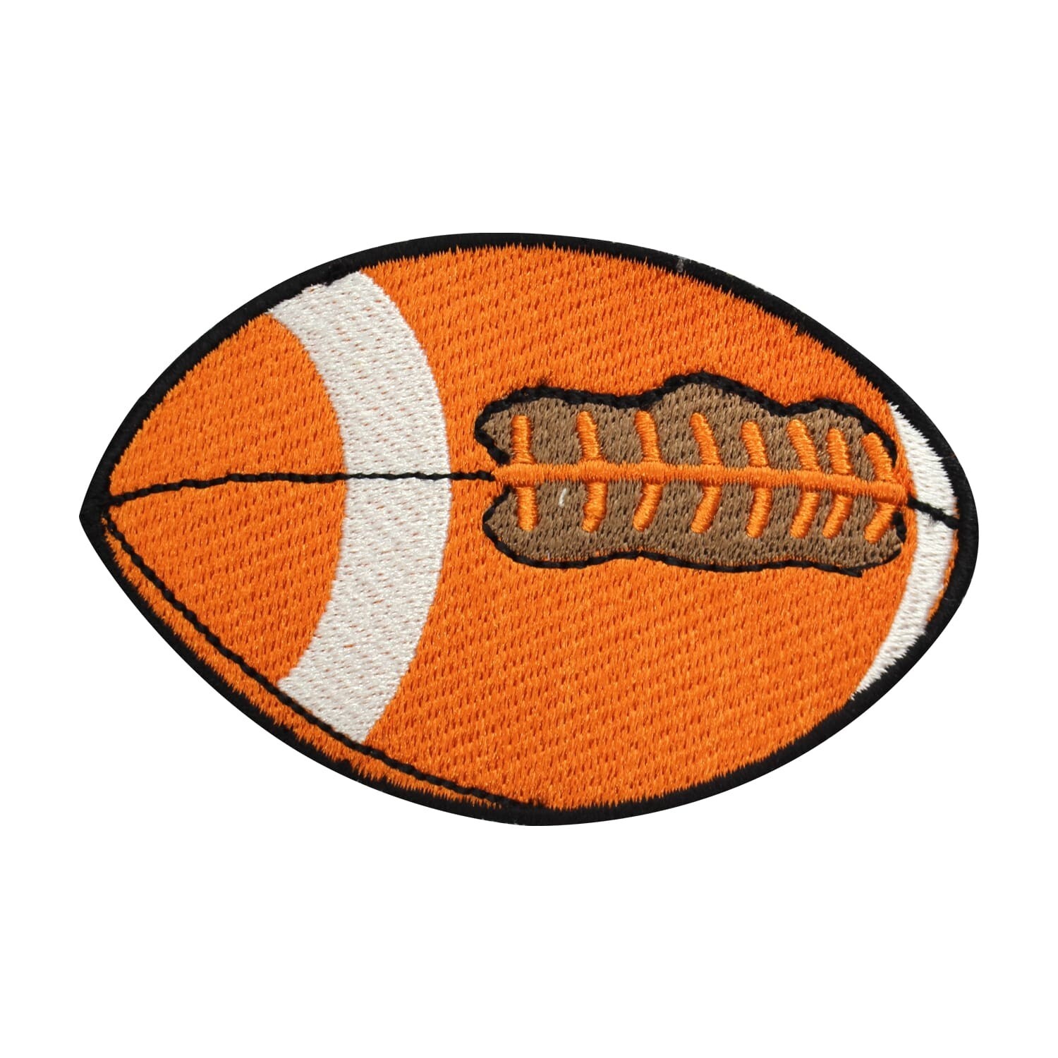 Vintage Football Orange Patch, football patch, Embroidered Iron on ...
