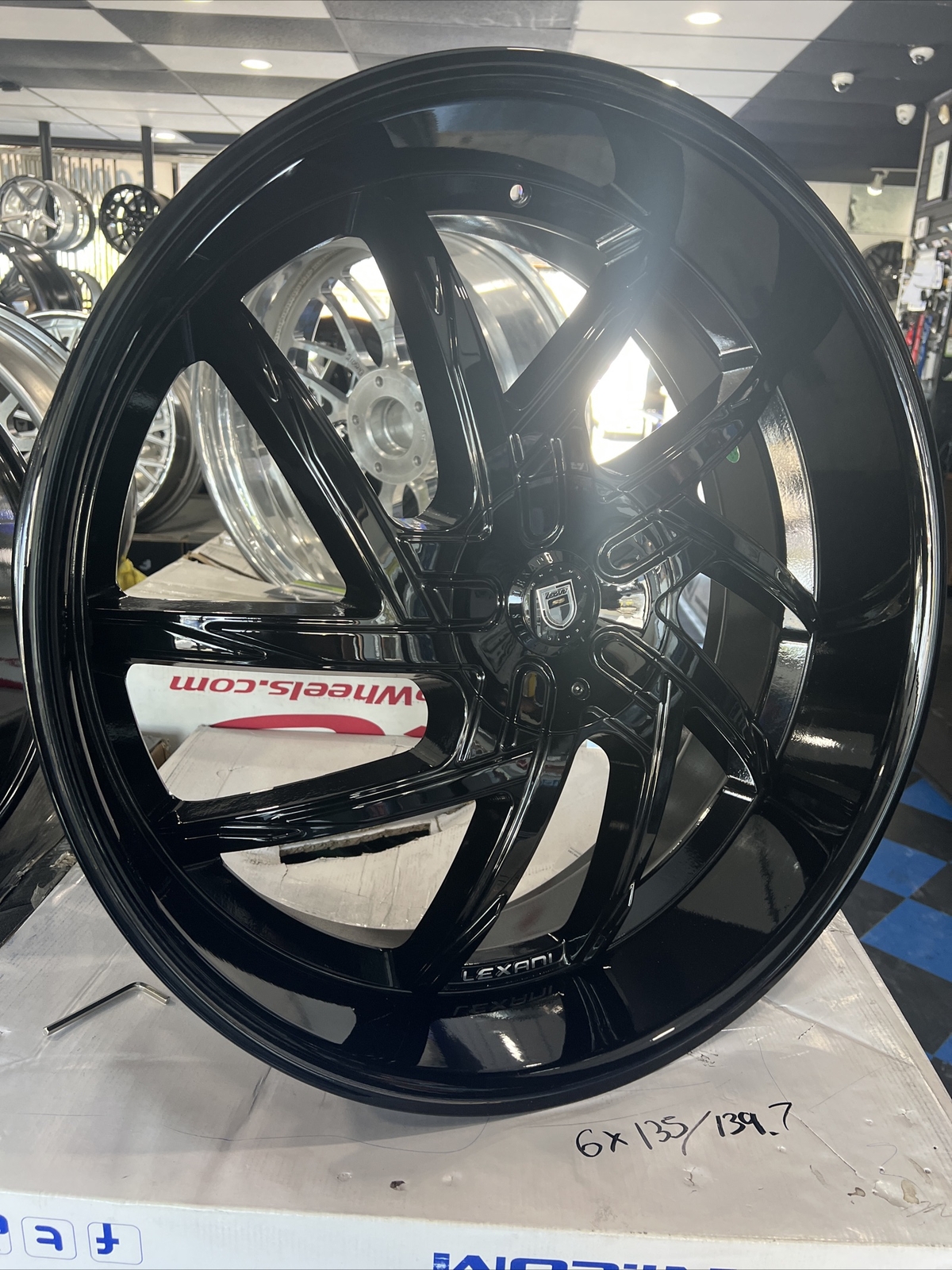 26x10 Lexani Senna Gloss Black Rims | Cadillac Escalade Chevy Tahoe GMC ...