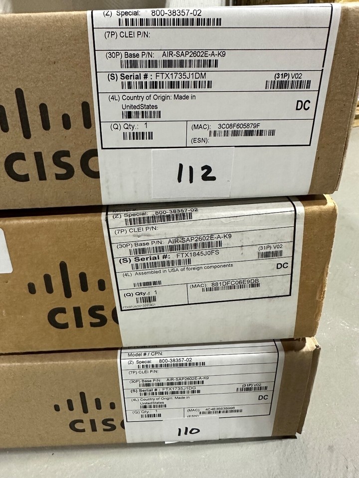 Cisco AIR-SAP2602E-A-K9 Access Point External Aironet 2600 2602 2602E ...