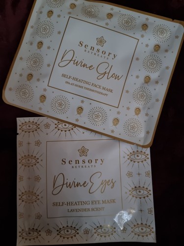 sensory retreats divine glow self heating face mask And Eye Mask | eBay UK