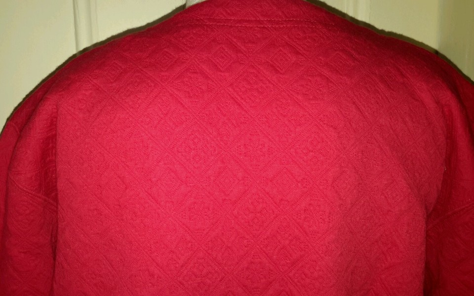 NOS Carroll Reed Diamond Embossed Textured Cardigan Sweater Jacket ...