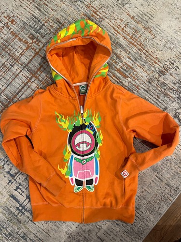Devil Nut Under The Red Flag Orange Zip Up Hoodie Size M | eBay