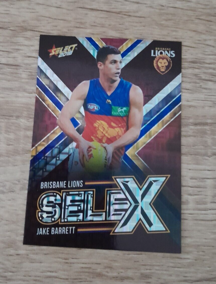 2018 AFL SELECT SELEX SINGLE CARD BRISBANE LIONS JAKE BARRETT | eBay