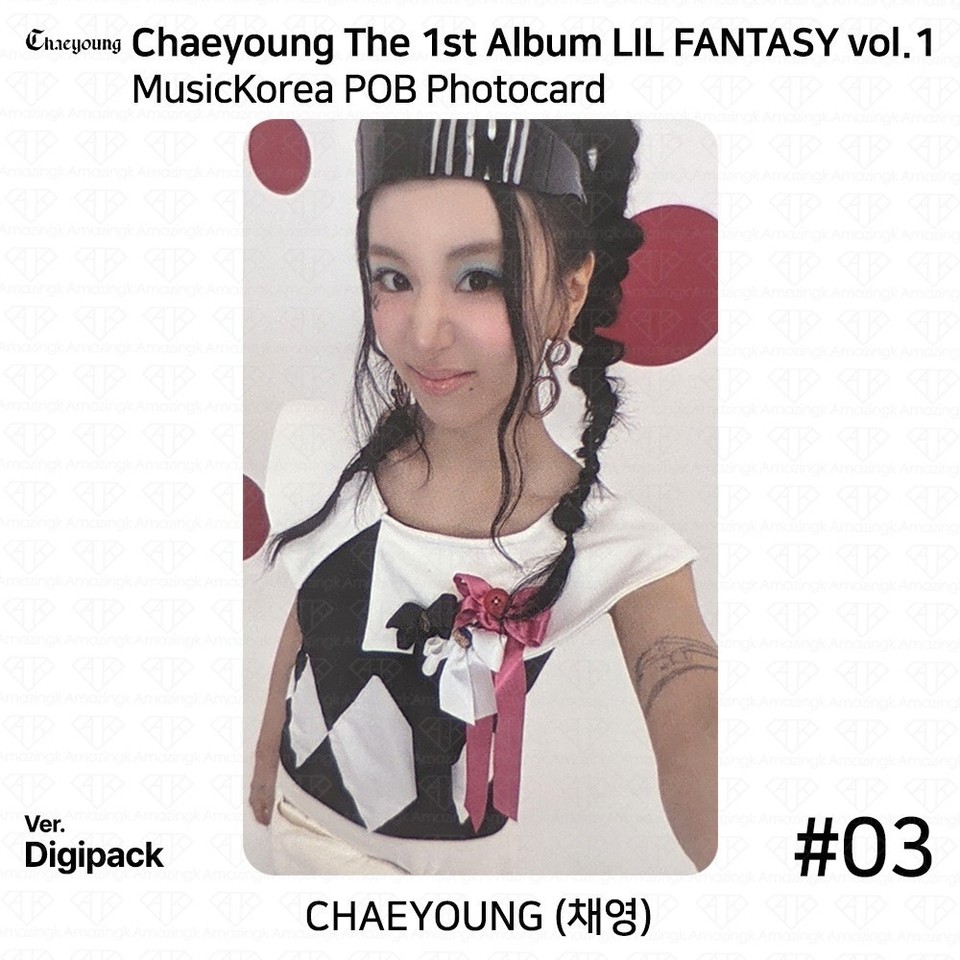 TWICE Chaeyoung 1st Album Lil Fantasy Vol.1 MusicKorea POB Photocard ...