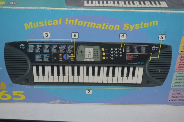 Vintage Casio Sa-65 Electronic Song Bank Keyboard 100 Tones 30 Patterns ...
