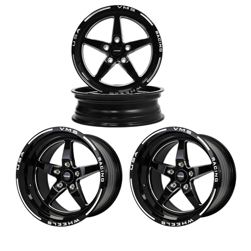 VMS Racing V-Star Wheel Drag Pack 18x5 -25 ET 17x11 5x114.3 +2 Et 5x4.5 ...