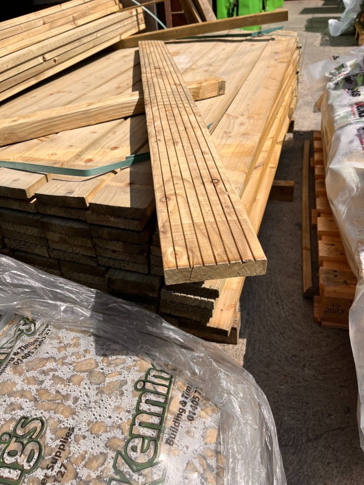 Reject Value Decking Boards Limited Stock 120mm x 26mm x 2.4m Pressure ...