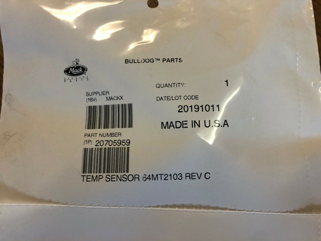 Mack 20705959 Temp Sensor 64mt2103 Rev C (dd8) for sale online | eBay