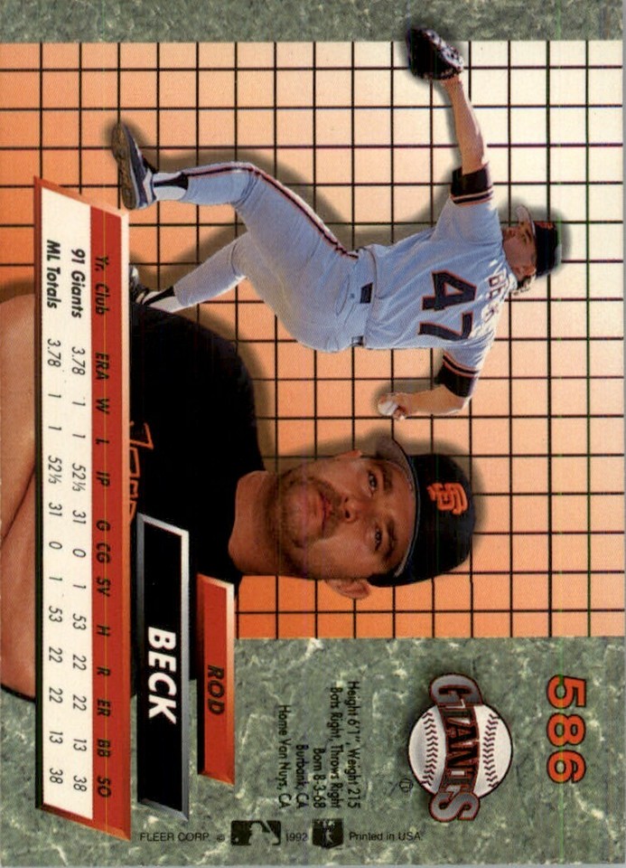 1992 Ultra MLB Rod Beck #586 | eBay