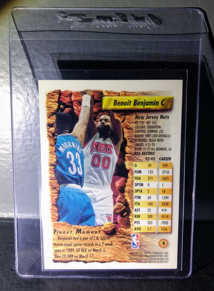 1993-94 Topps Finest Benoit Benjamin #4 Basketball Card | eBay