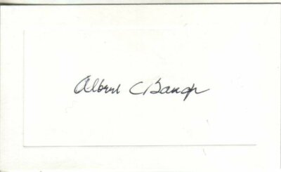 Albert Baugh Autographed Card Professor English University of ...