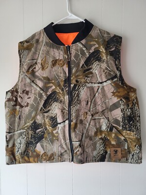 Vintage Bob Allen Jacket Men XL Brown Real Tree Coat Reversible Hunting ...
