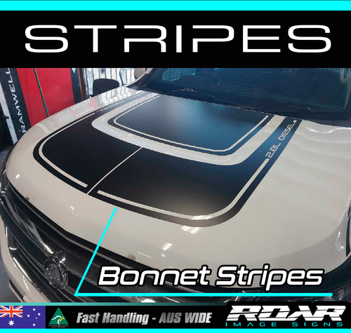 2016-2021 HOLDEN Colorado / Trailblazer bonnet stripes decals stickers ...