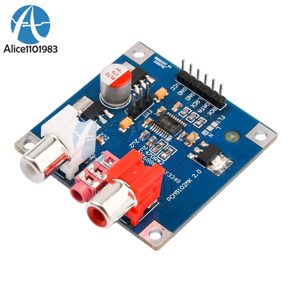 PCM5102 PCM5102A DAC Decoder Board I2S Signal 32bit with 3.5mm Jack ...