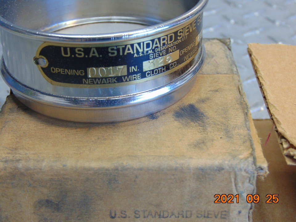 NEWARK WIRE CLOTH No. 325 USA STANDARD SIEVE SERIES 45 µm/0.0017” FREE ...