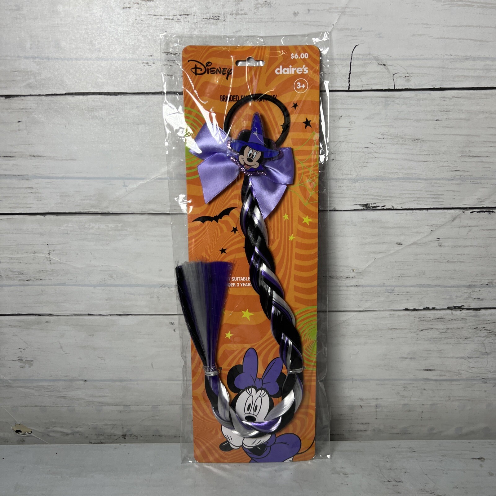 Disney Braided Faux Hair Pony Purple Black Silver Halloween Fantasia ...