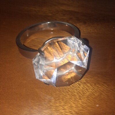 Oversized Large Faux Diamond Glass Ring Paperweight - Novelty Gift | eBay
