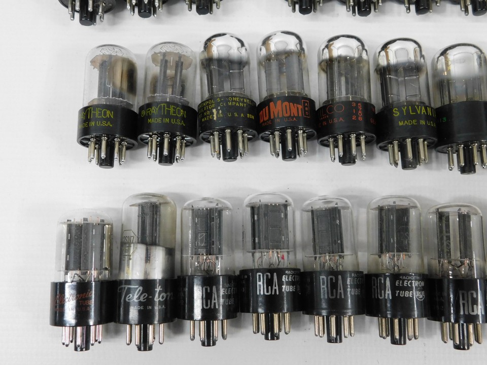 Sylvania Tung-Sol RCA GE 12SN7GT Vintage Audio Vacuum Tubes (lot of 46 ...