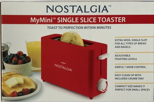 Nostalgia My Mini Single Slice Compact Toaster Red for sale online | eBay