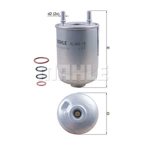 MAHLE Fuel Filter KL 485/19D FOR Megane Grand Scénic Fluence Genuine ...