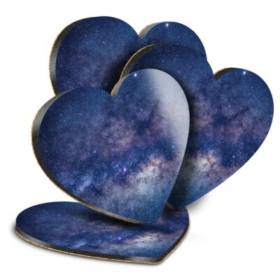 4x Heart MDF Coasters - Milky Way Galaxy Solar System #21884 | eBay
