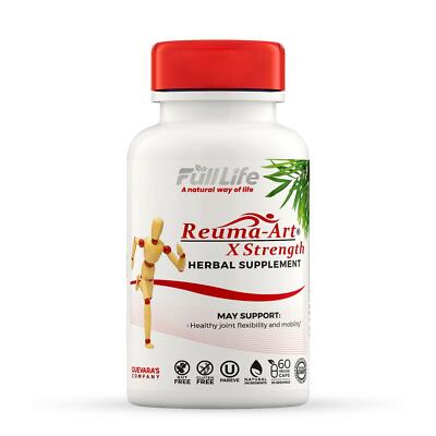 Full Life Reuma-Art X-Strength 60 Caps Natural Herbal Pain Relief for ...