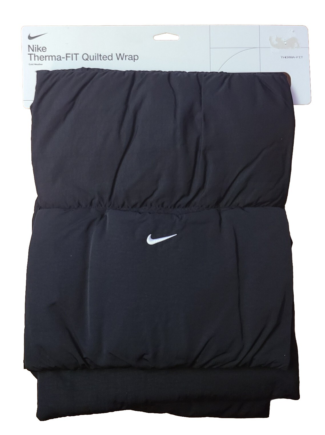 $80 Nike Tech Pack Quilted Wrap Therma-FIT Scarf Black / White Unisex ...