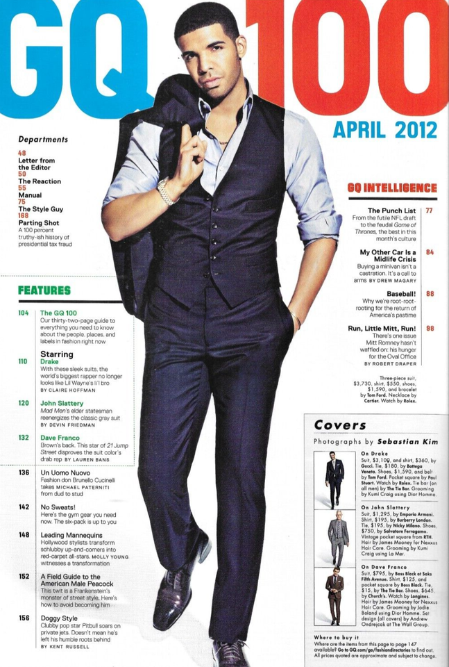 GQ Magazine Drake Dave Franco John Slattery Style Issue Pitbull Mitt ...