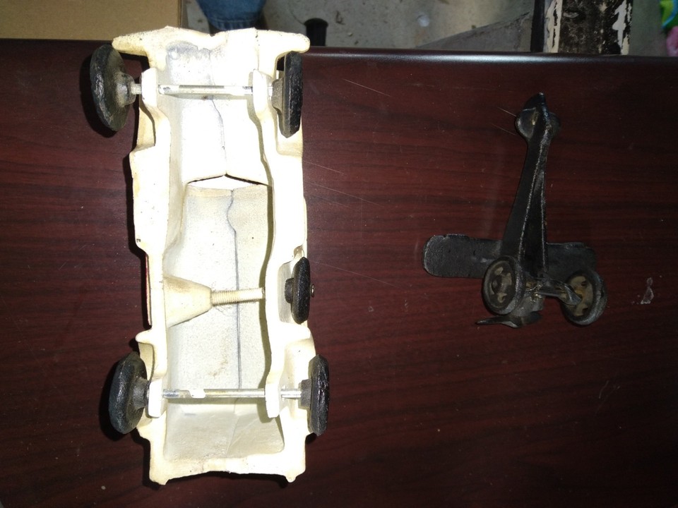 Vintage Cast Iron Toy Plane With Stars on Wings and Ambulance With ...