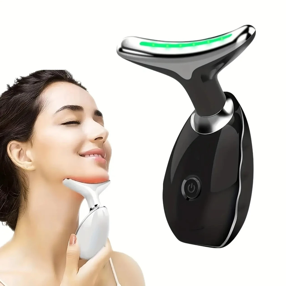 7LED Color Vibrating Neck Device Beauty Gift, Neck and Face Skin ...